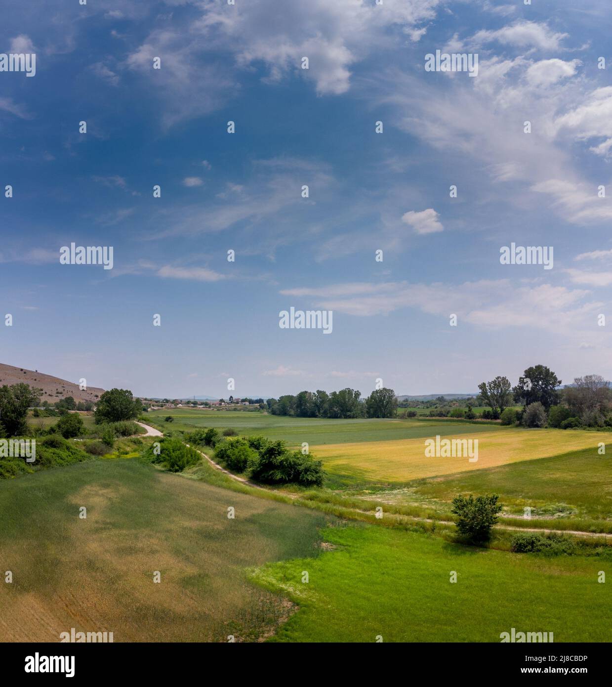 Aerial rural landscape scenery Stock Photo - Alamy