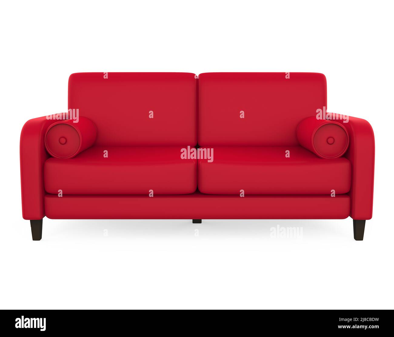 Red Sofa Isolated Stock Photo - Alamy