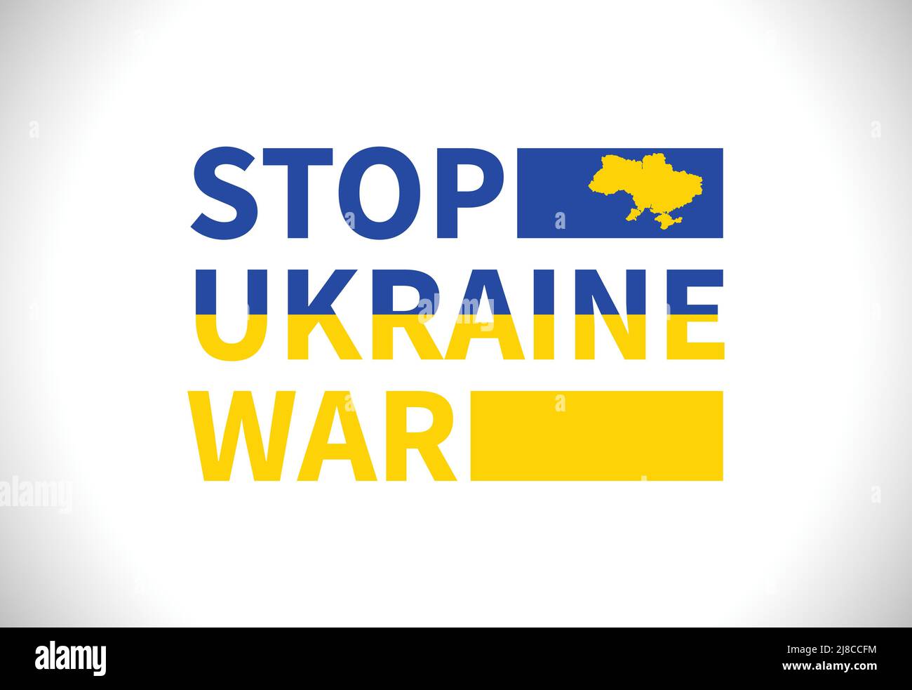Stop Ukraine war text vector template creative design Stock Vector ...