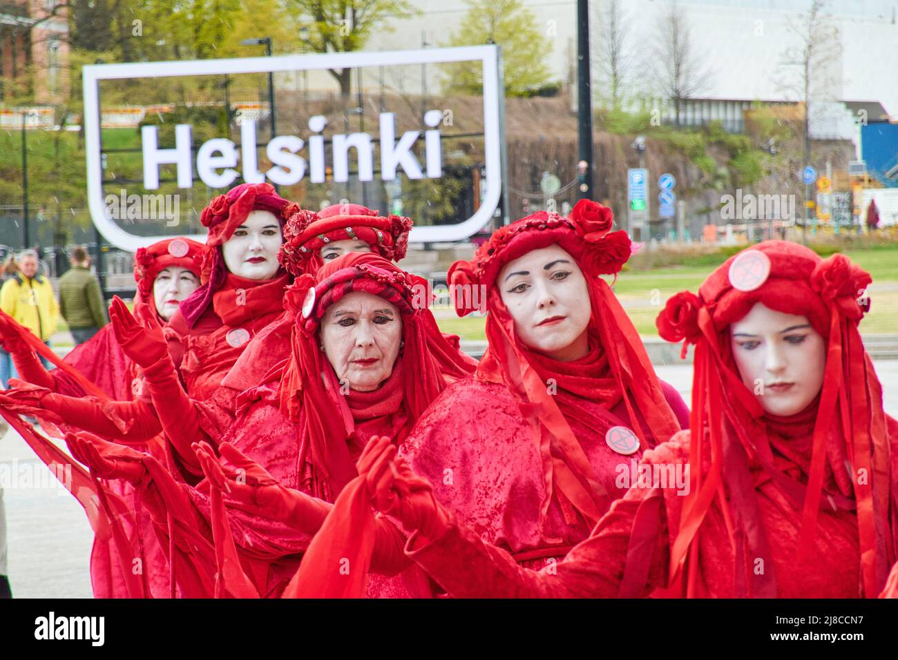 Helsinki, Finland. 15th May 2022. Demonstrations of Extinction ...