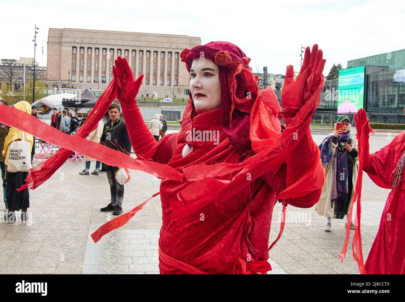 Helsinki, Finland. 15th May 2022. Demonstrations of Extinction ...