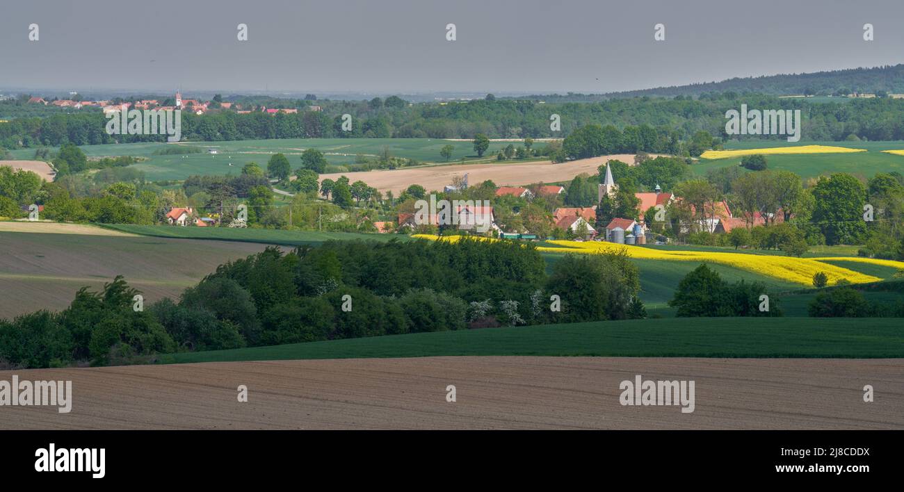 Spring rural landscape Lower Silesia Poland Stock Photo - Alamy