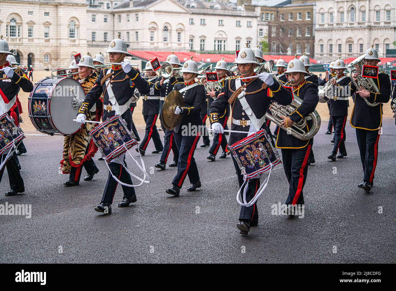 London UK, 15 May 2022. Royal Marines marching band take part in the ...