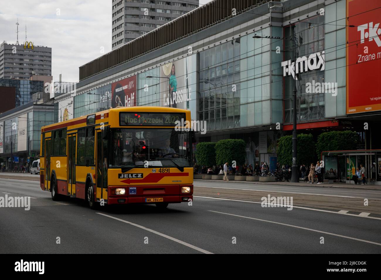 Retro bus seen in the city center during the "Long Night of Museums ...