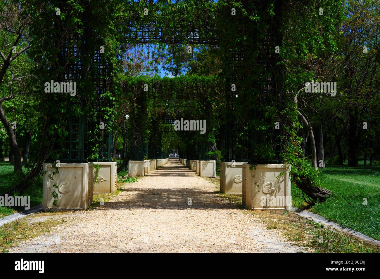 Beautiful walking path at park Stock Photo - Alamy