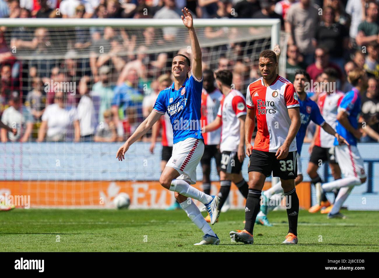 Rotterdam - Ramiz Zerrouki of FC Twente celebrates the 0-1 during the ...