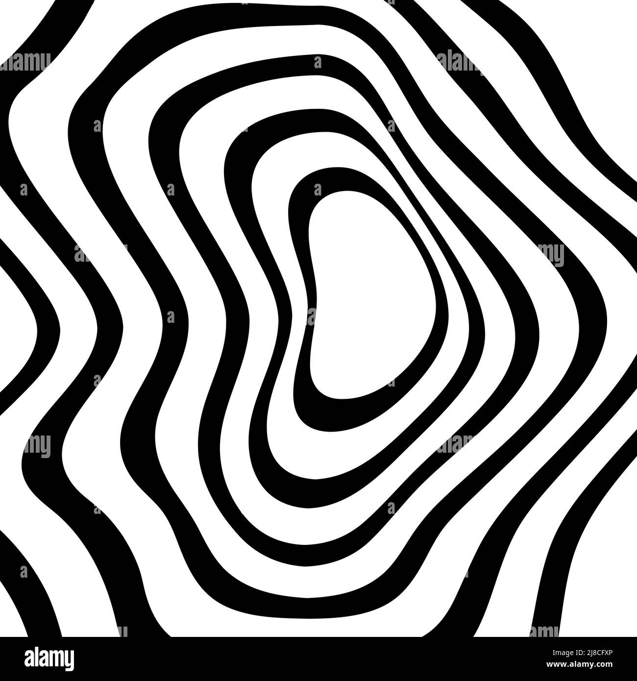 Hole, Optical Illusion Background. Distorted Vector Background with ...