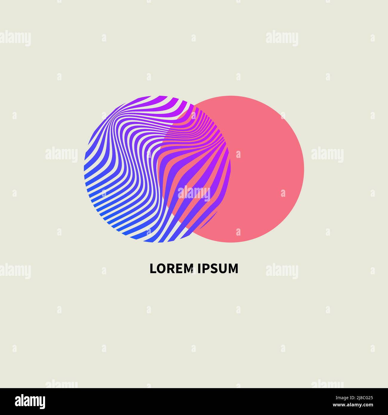 Telecom logo, telecommunications round abstract icon. Two circles Stock ...