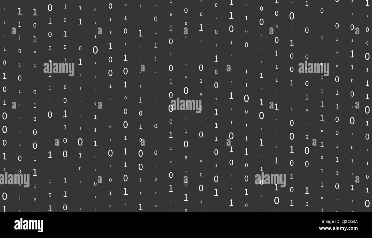 Data background with one and zero. Digital vector futuristic illustration, Digital code, binary ...