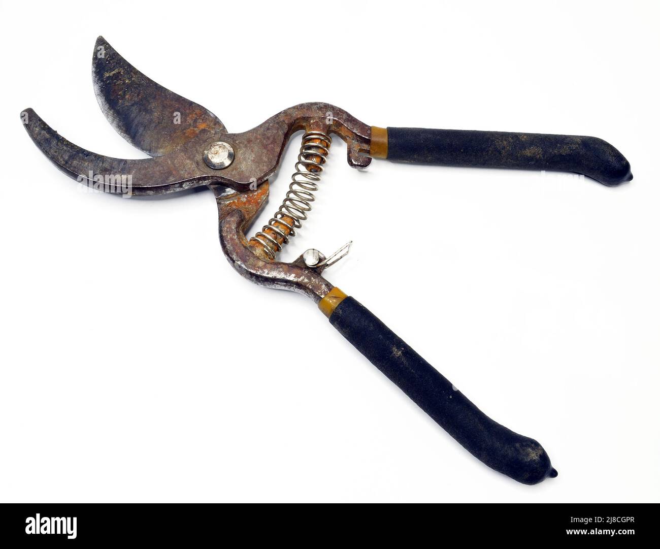 Vintage vineyard scissors on white background Stock Photo - Alamy