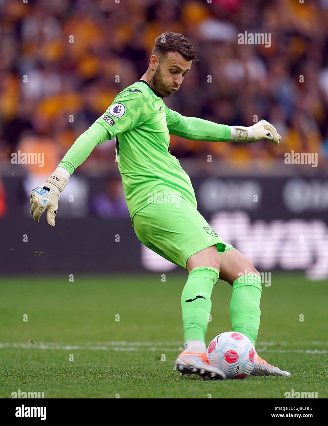 Norwich City goalkeeper Angus Gunn during the Premier League match at ...