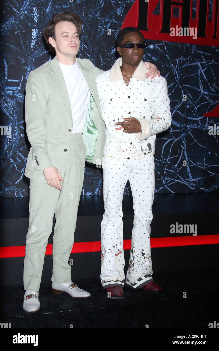 BROOKLYN, NY - MAY 14: Charlie Heaton and Caleb McLaughlin at the ...