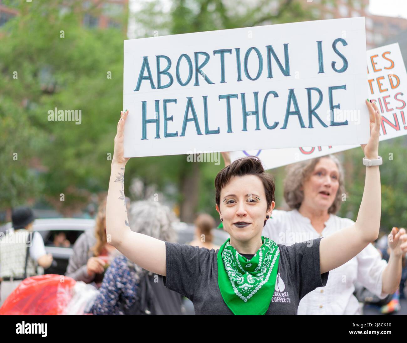 Hundreds of pro choice supporters gathered at Union Square in New York ...