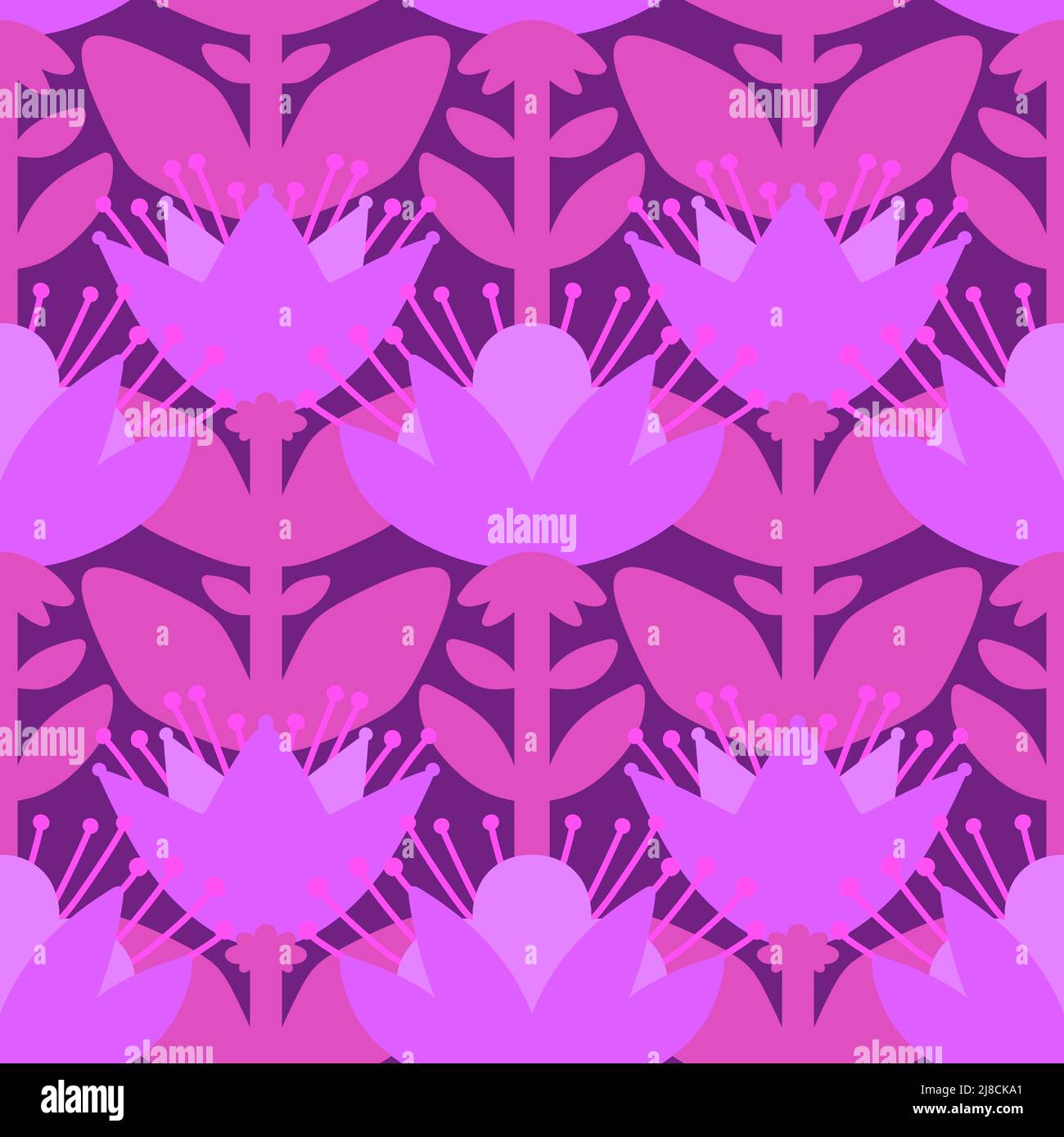 Simple floral seamless geometric flowers pattern for textiles and ...