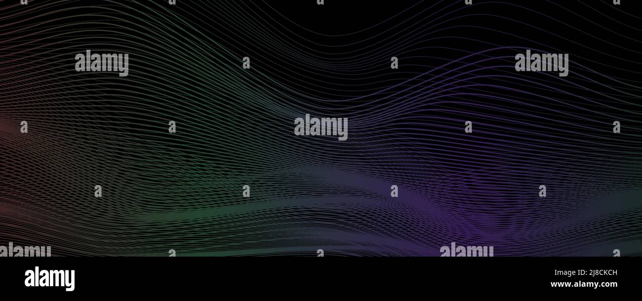 Futuristic fine lines. Abstract geometric background. Wide future ...