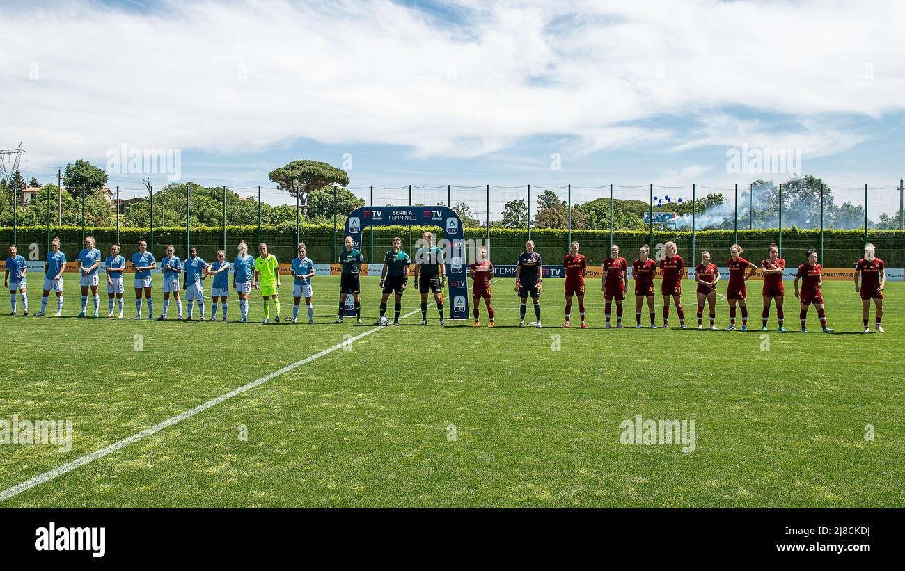 the starting line up of SS Lazio and AS Roma during football Match, the ...