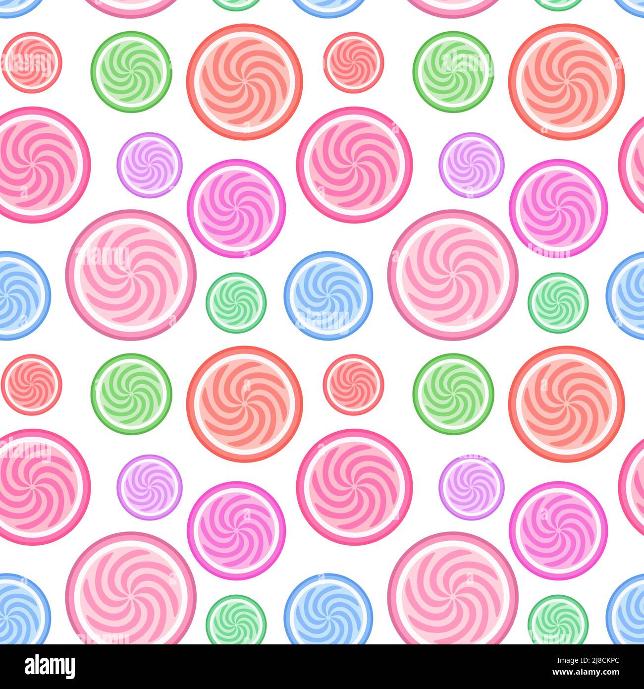 Kids cartoon seamless lollipop candy pattern for fabrics and packaging ...