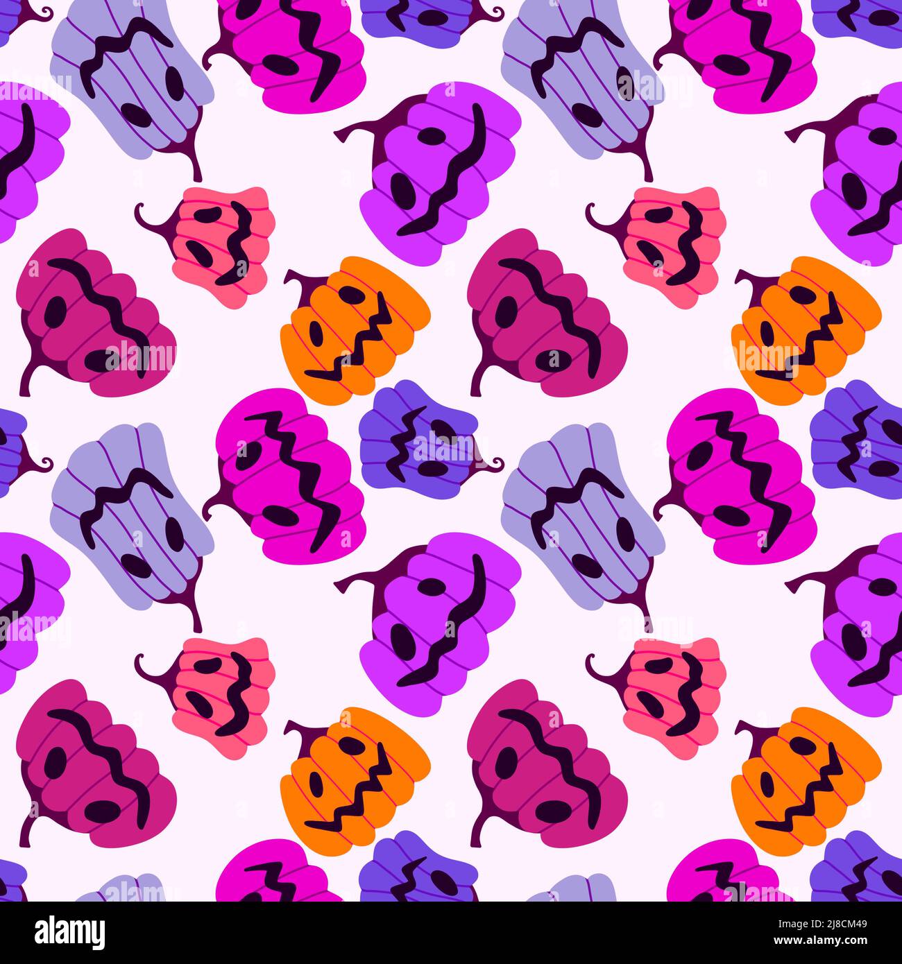 Halloween seamless pumpkin pattern for fabrics and textiles and ...