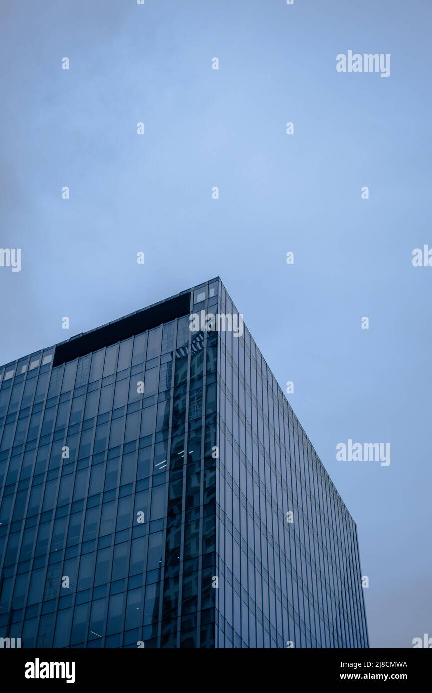 Minimal modern building linear architecture in the city Stock Photo - Alamy