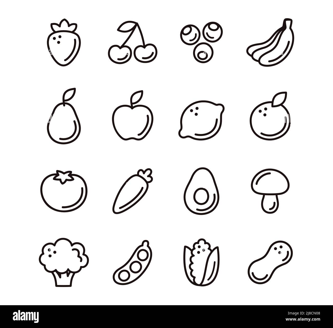 Line style carrot icons Stock Vector Images - Alamy
