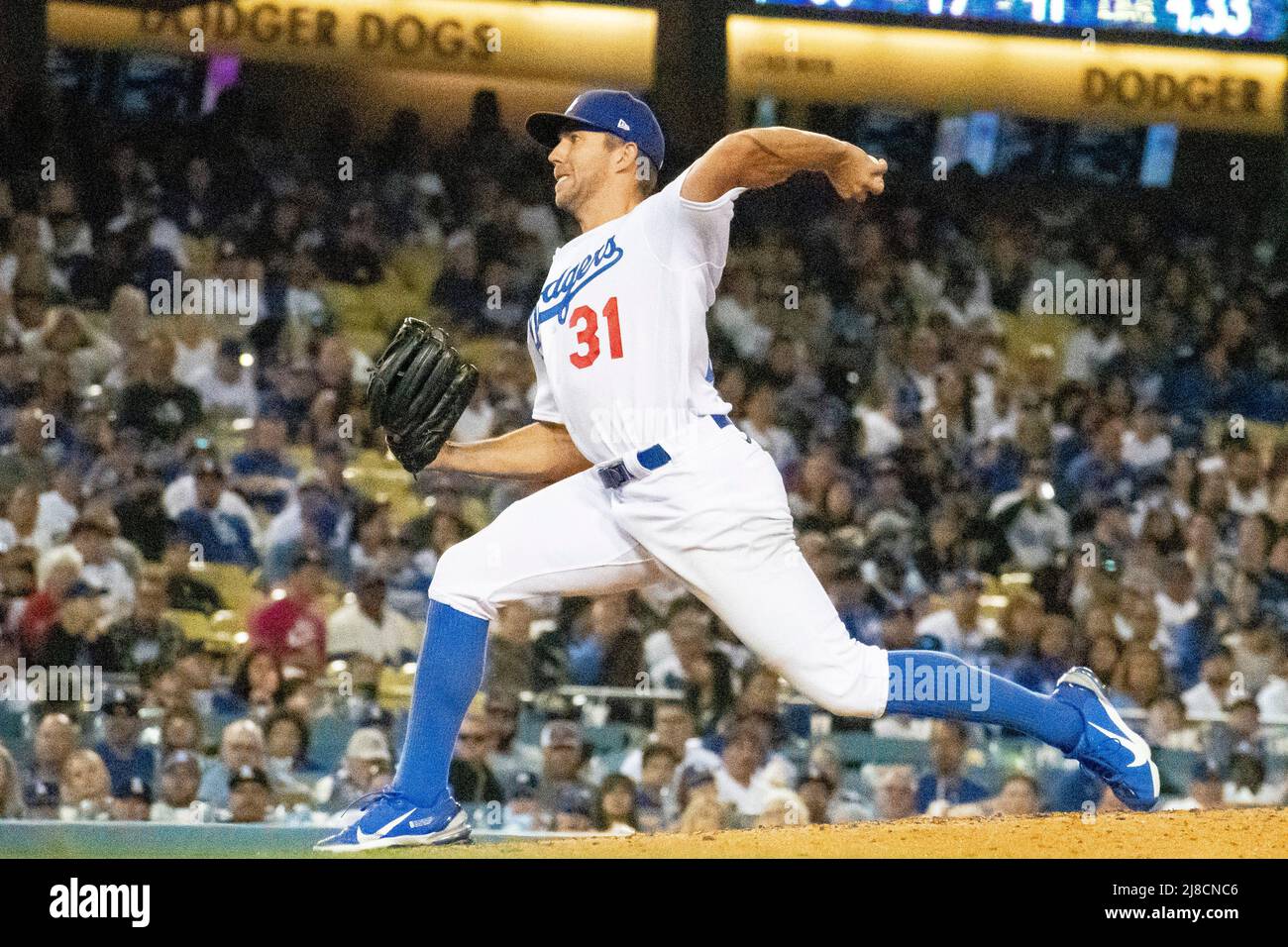 Los Angeles Dodgers pitcher Tyler Anderson (31) pitches the ball during ...