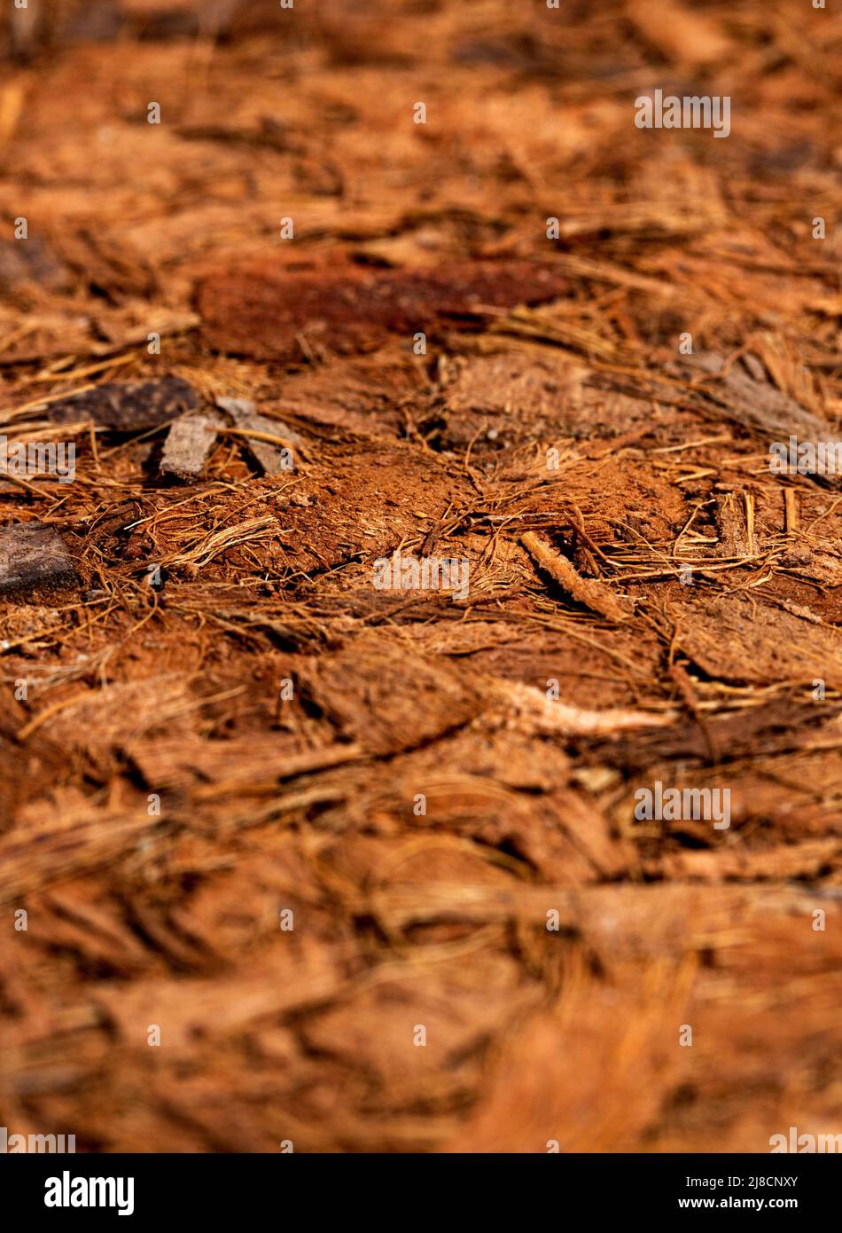 Compressed bale of ground coconut shell fibers ,coir, surface ...