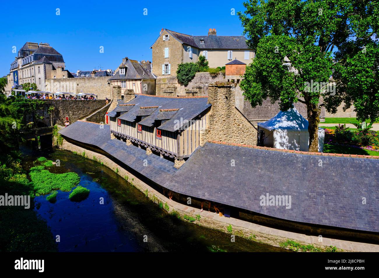 France, Morbihan, Gulf of Morbihan, Vannes, the wash house on the banks ...