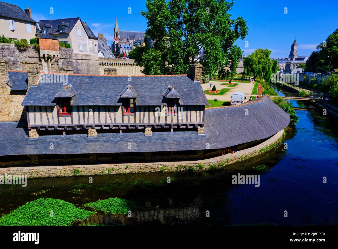 France, Morbihan, Gulf of Morbihan, Vannes, the wash house on the banks ...