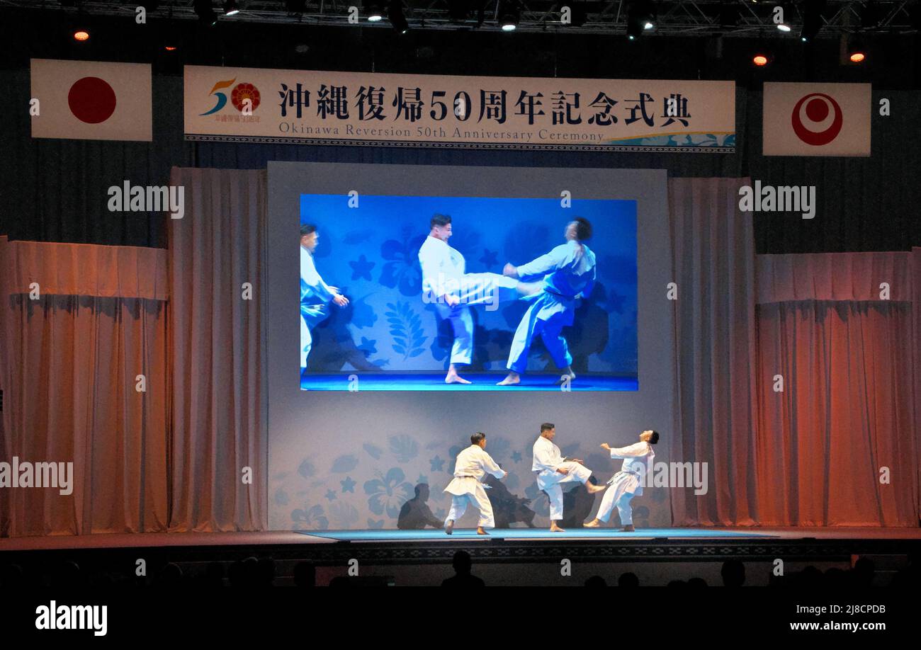 Traditional Ryukyu Karate Perform During The Okinawa Reversion 50th