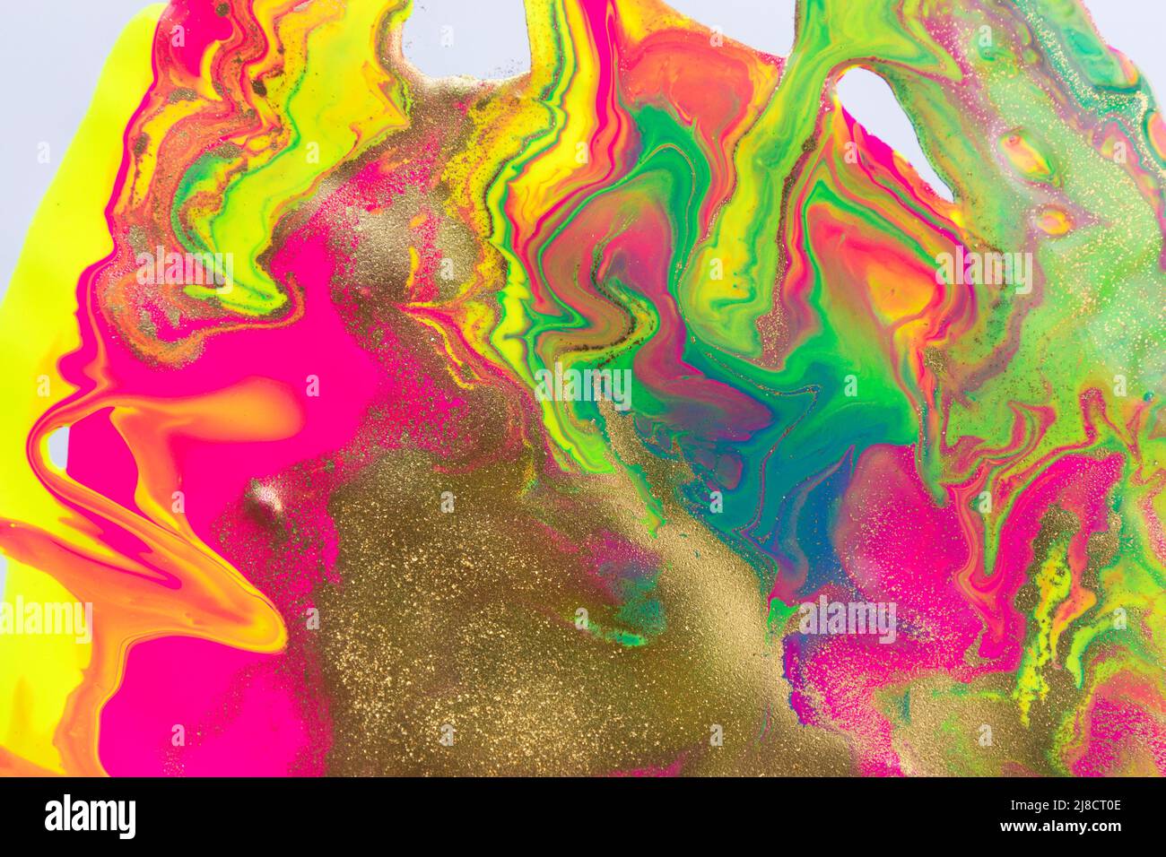 Abstract liquid ink grunge background pattern. Fluorescent liquid ...