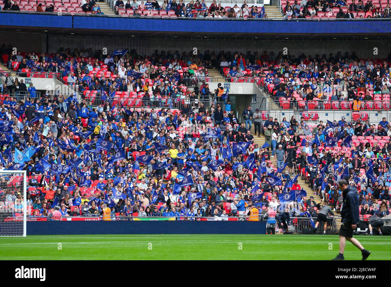 Chelsea football fans stadium flags hi-res stock photography and images ...