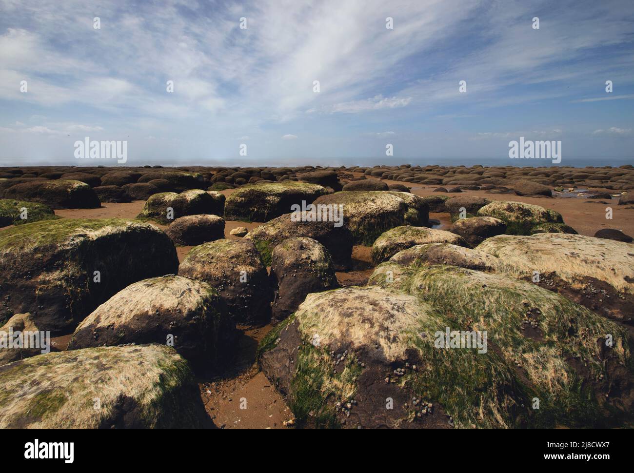Low tide at the cliffs of Hunstanton in Norfolk, UK Stock Photo - Alamy