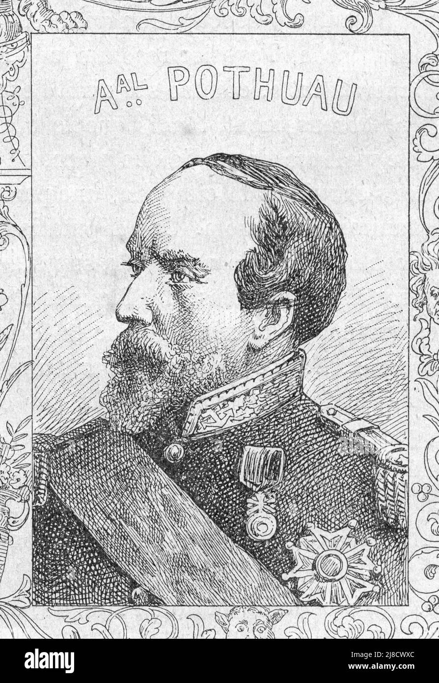 portrait of French admiral Louis Pierre Alexis Pothuau - gravure in ...