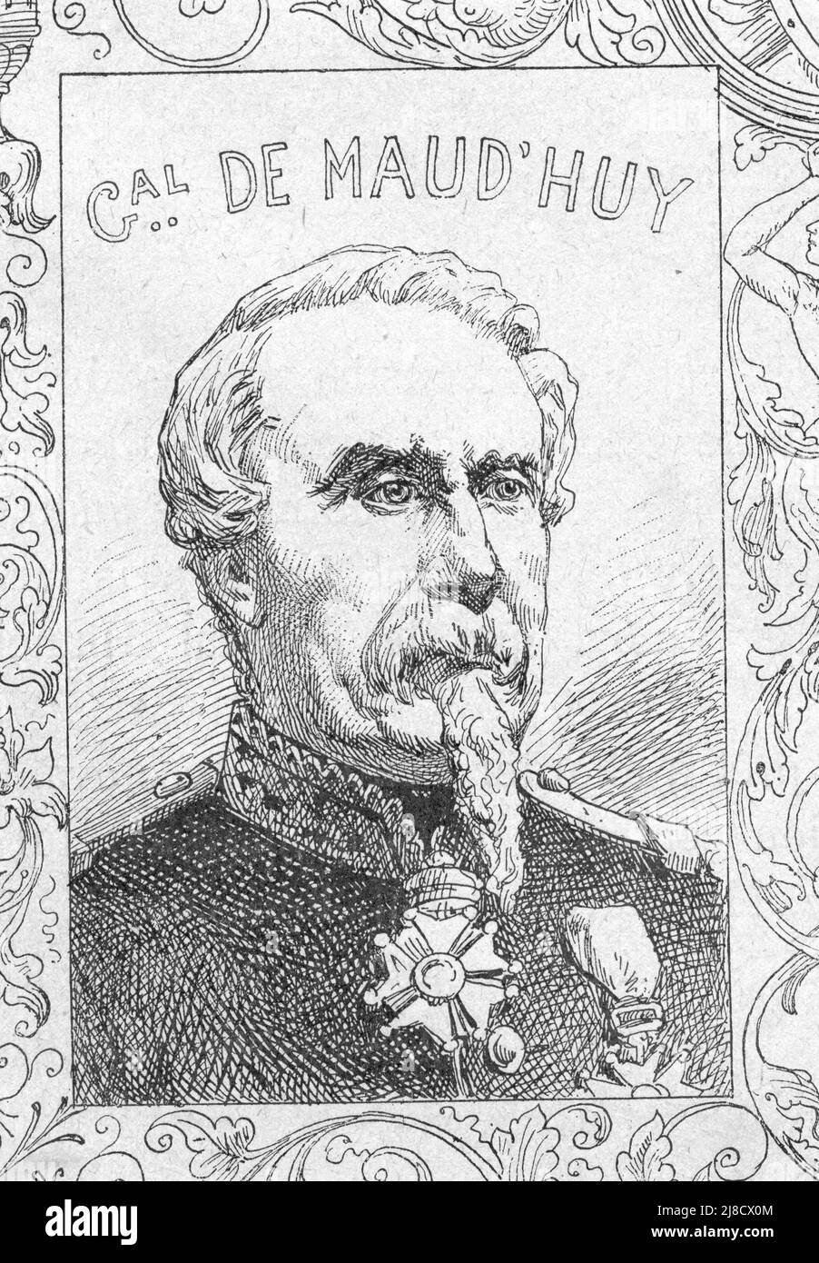 portrait of French general Louis Ernest de Maud'huy - gravure in "Les ...