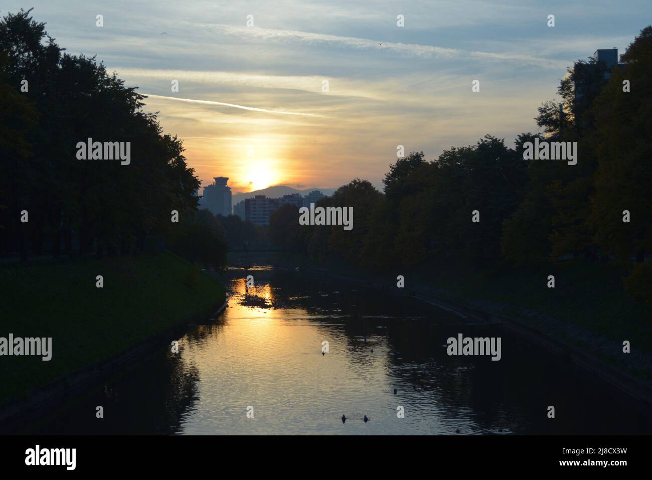 Sunset over Sarajevo Stock Photo - Alamy
