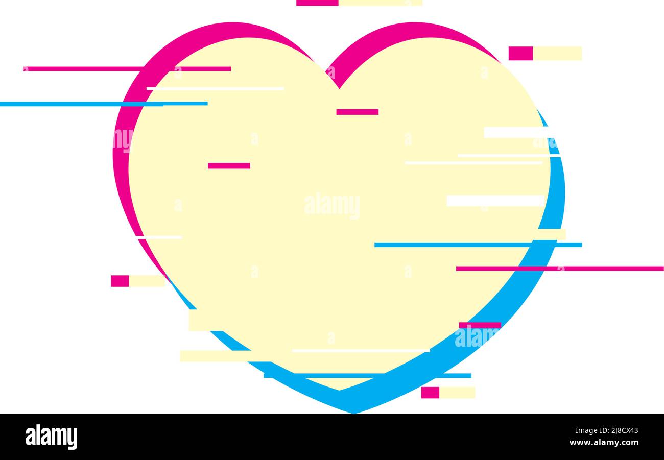 heart with glitch effect Stock Vector Image & Art - Alamy