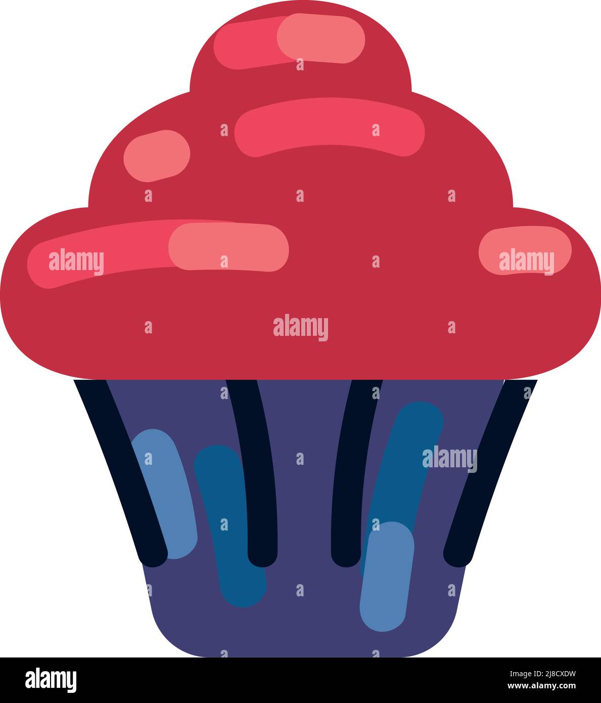red cupcake design Stock Vector Image & Art - Alamy