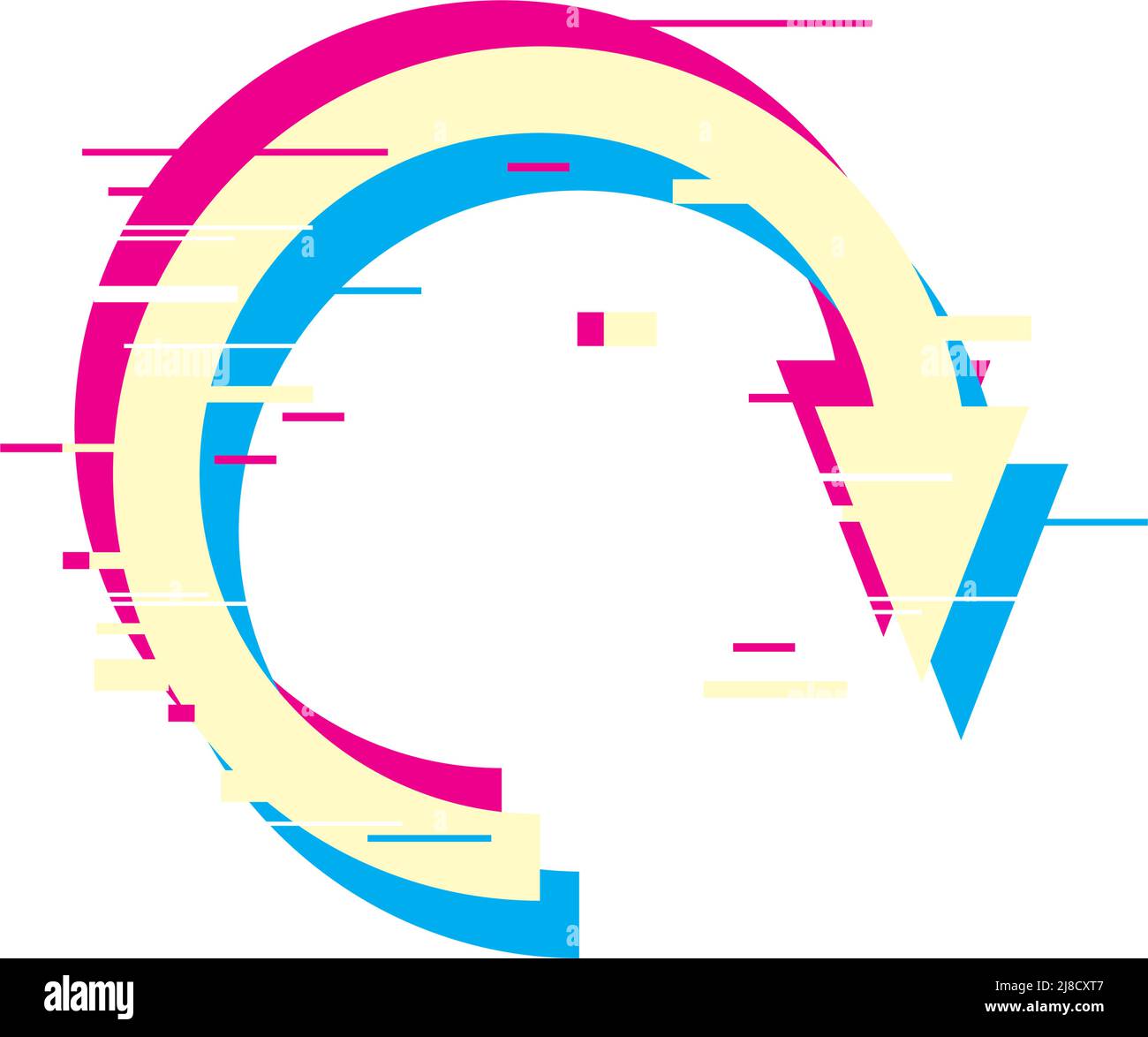 cycle with glitch effect Stock Vector Image & Art - Alamy