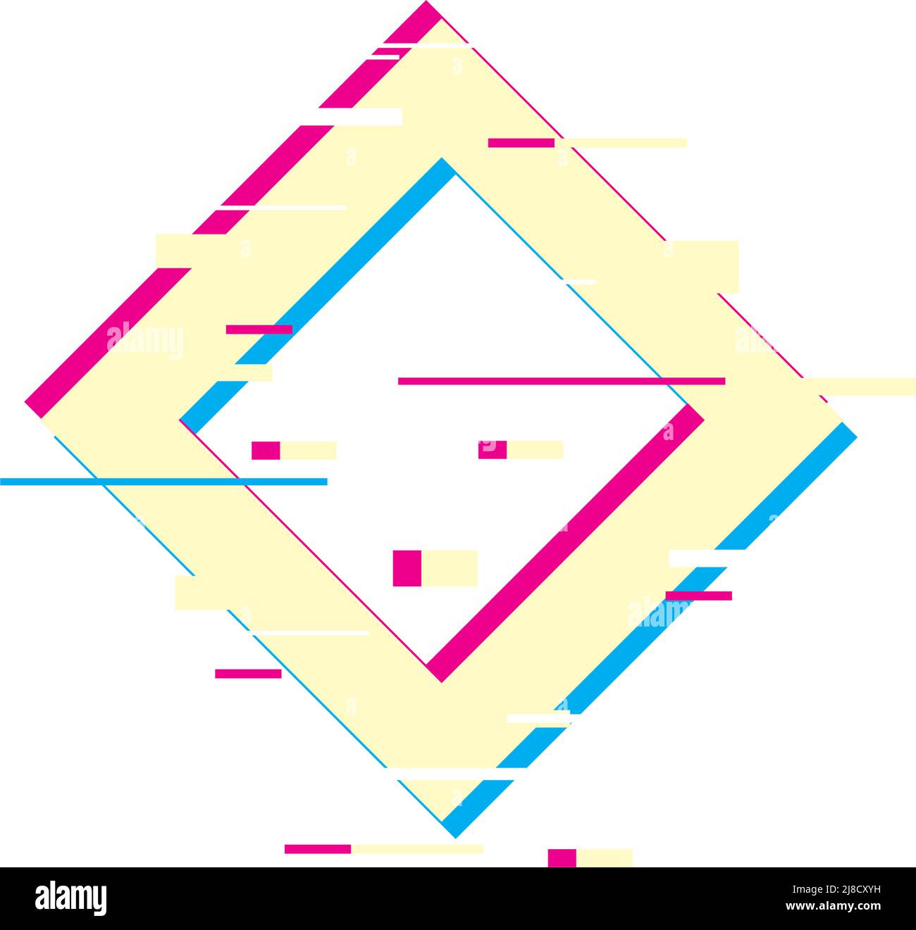 diamond with glitch effect Stock Vector Image & Art - Alamy