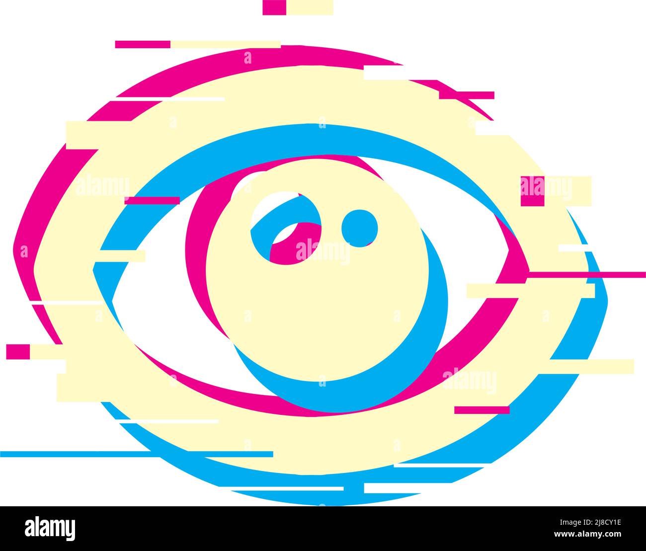 eye with glitch effect Stock Vector Image & Art - Alamy