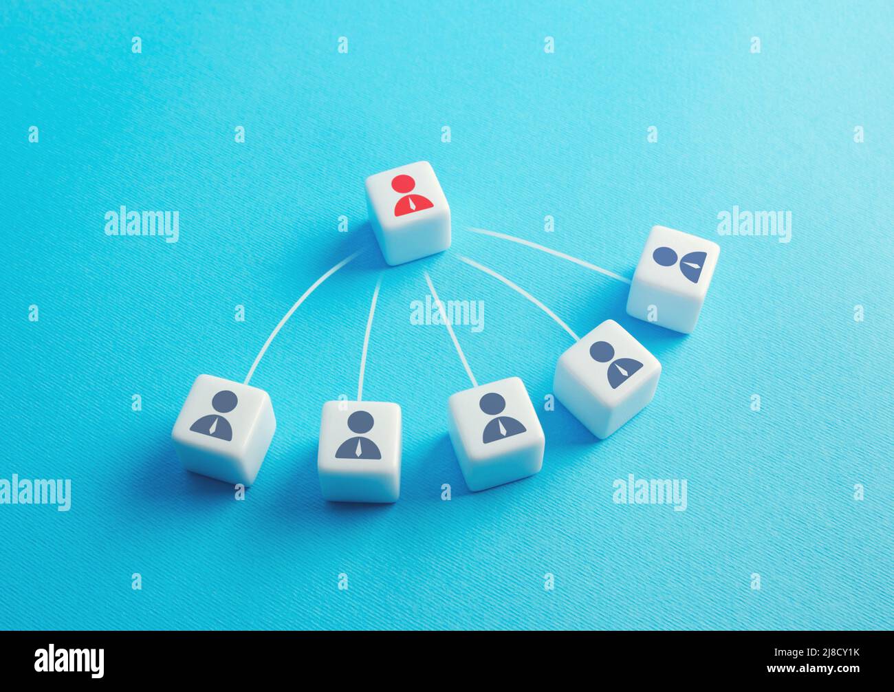 Team members follow the leader. Innovative communication and ...