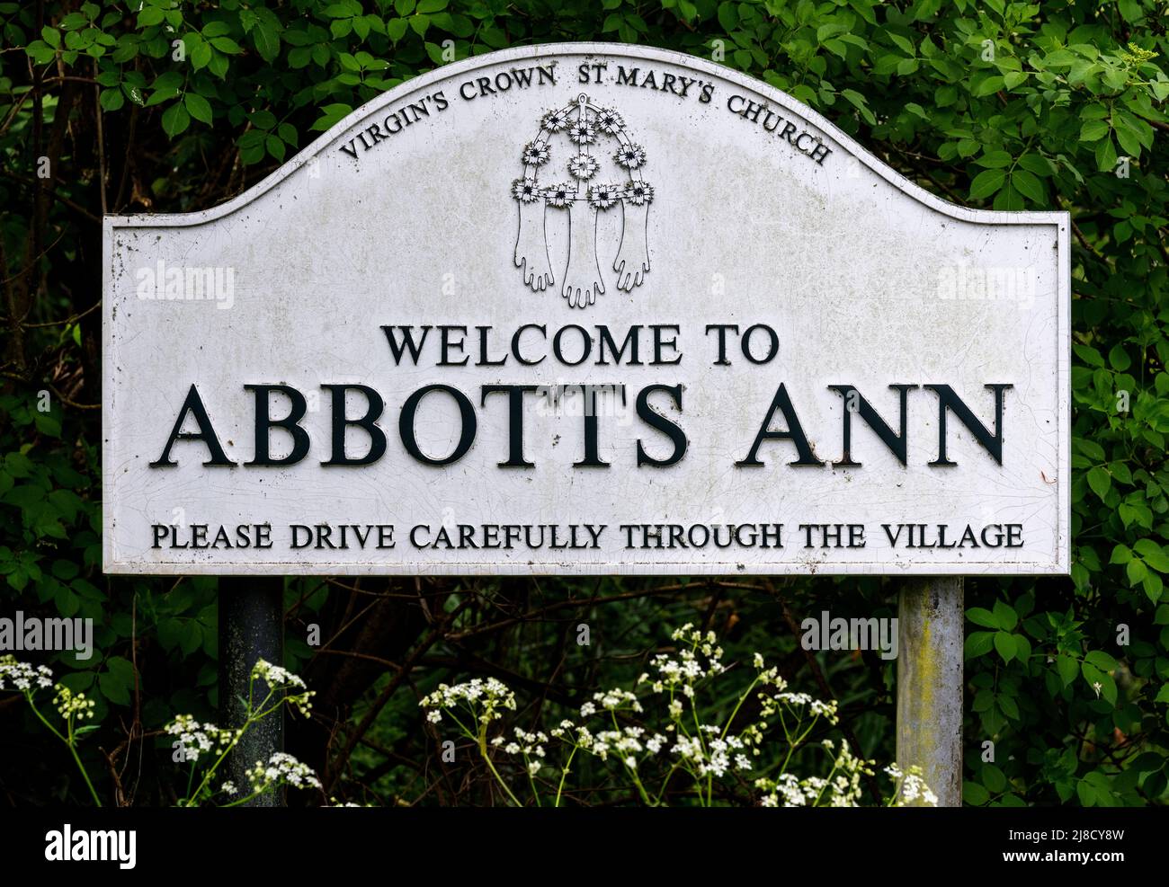 Welcome to Abbotts Ann sign, Abbotts Ann, Andover, Hampshire, England ...