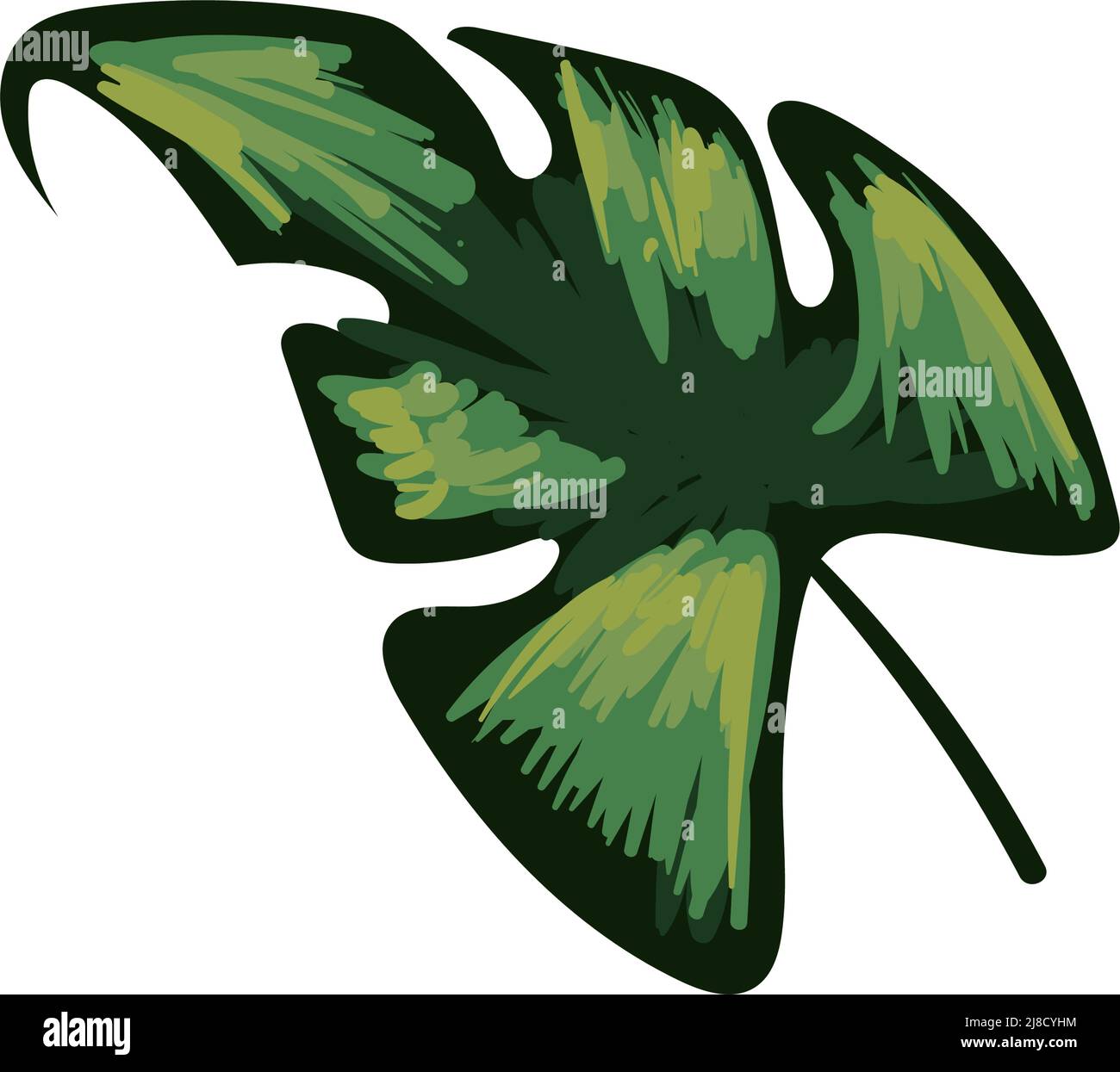 flat realistic plant leaf illustration Stock Vector Image & Art - Alamy