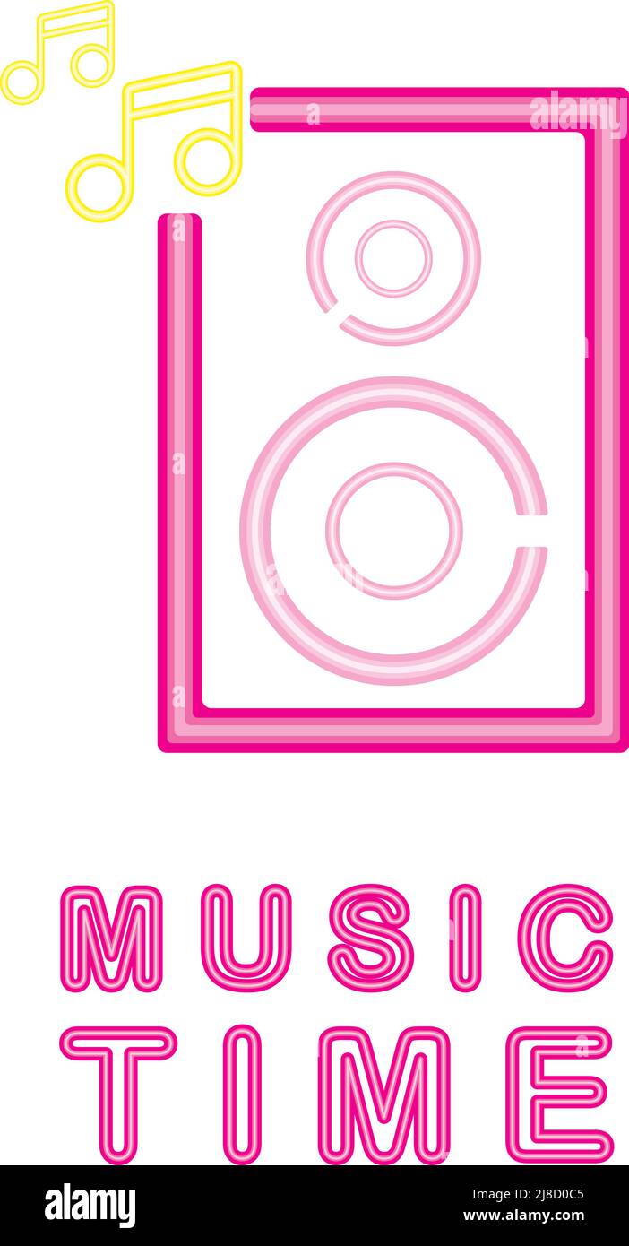 stereo neon sign Stock Vector Image & Art - Alamy