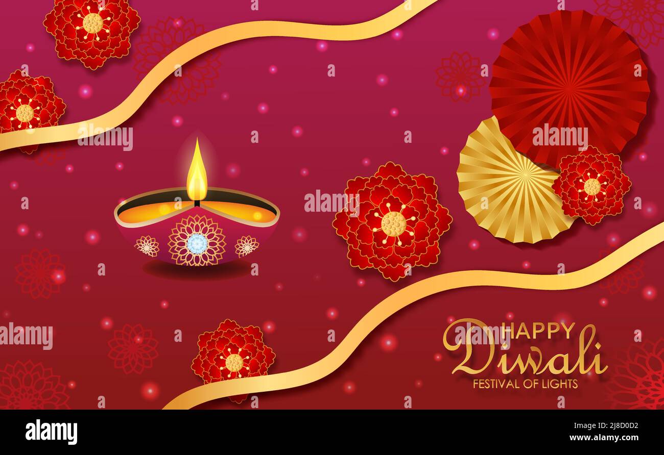 Postcard india diwali deepavali festival vector image. Diwali Deepavali ...