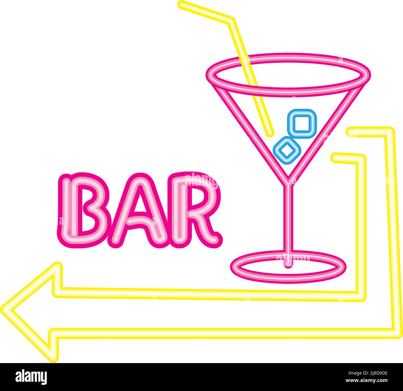 bar neon sign Stock Vector Image & Art - Alamy