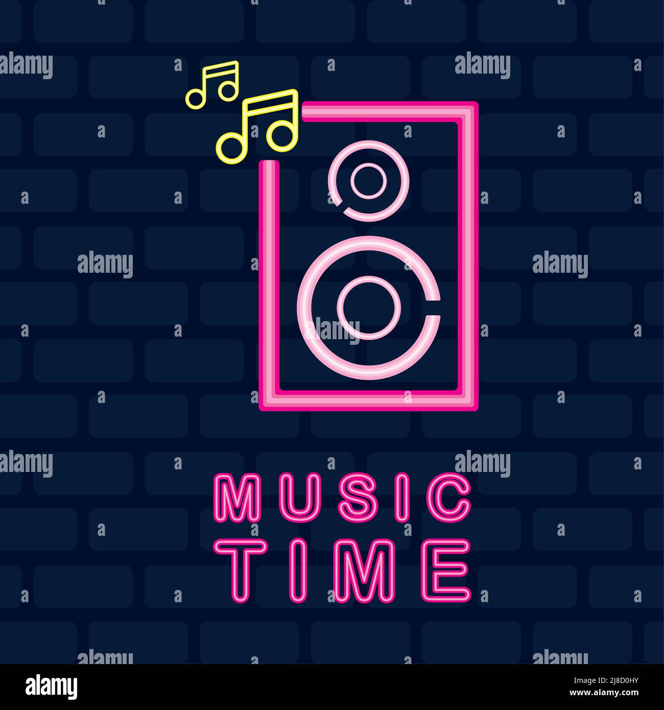 stereo neon sign board Stock Vector Image & Art - Alamy