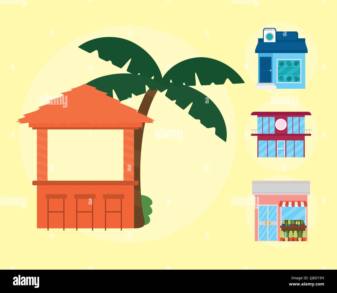 shops icon set Stock Vector Image & Art - Alamy