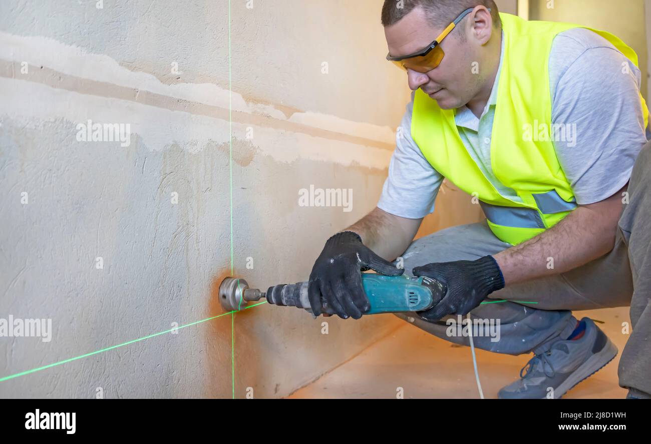 Electric wiring building wall hi-res stock photography and images - Alamy