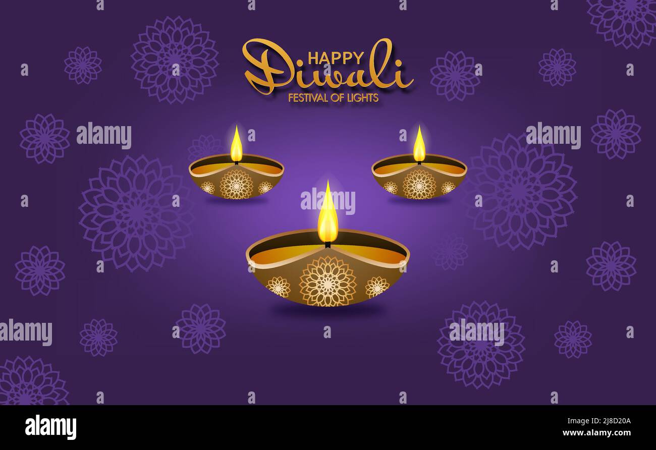 Postcard india diwali deepavali festival vector image Stock Vector ...